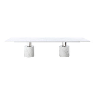 Geneva Dining Table, White - Contemporary - Dining Tables - by First of ...