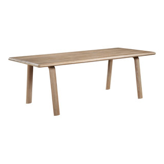 88 Inch Dining Table White Oak Natural Scandinavian - Scandinavian ...