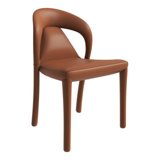 Solace Series Modern Dining Chair in Brown, 25" - Modern - Dining ...