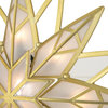 Lighted Geometric Frosted Star Christmas Tree Topper, 12.5", Gold ...