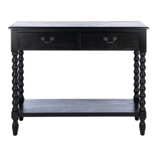 Thelma 2 Drawer Console Table, Black - Traditional - Console Tables ...