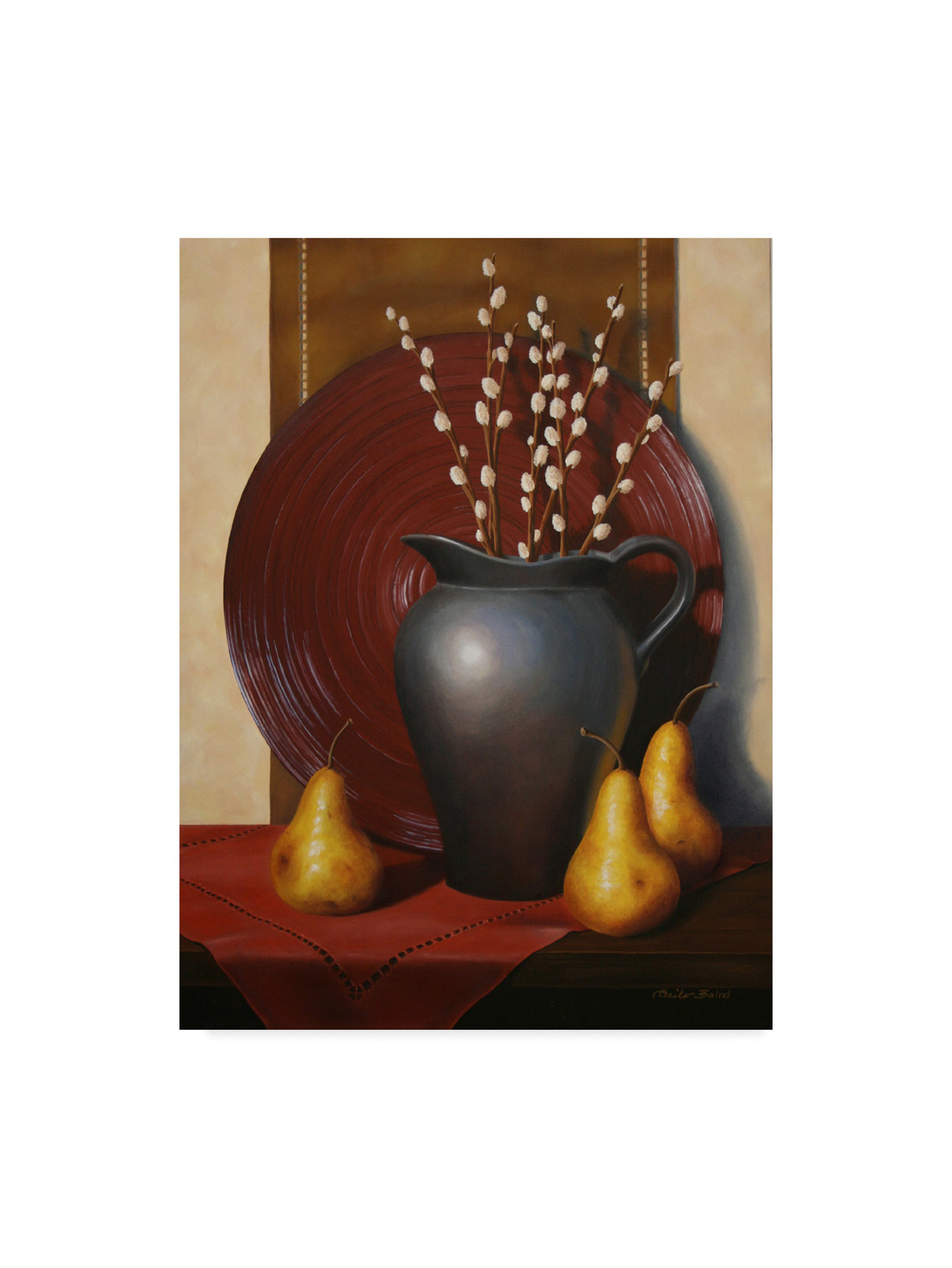 Cecile Baird 'Still Life With Black Vase' Canvas Art, 35"x47 ...