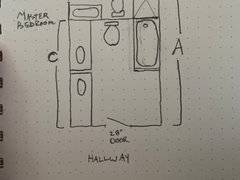 Please Help - back to back bathroom layout / remodel | Houzz Forum