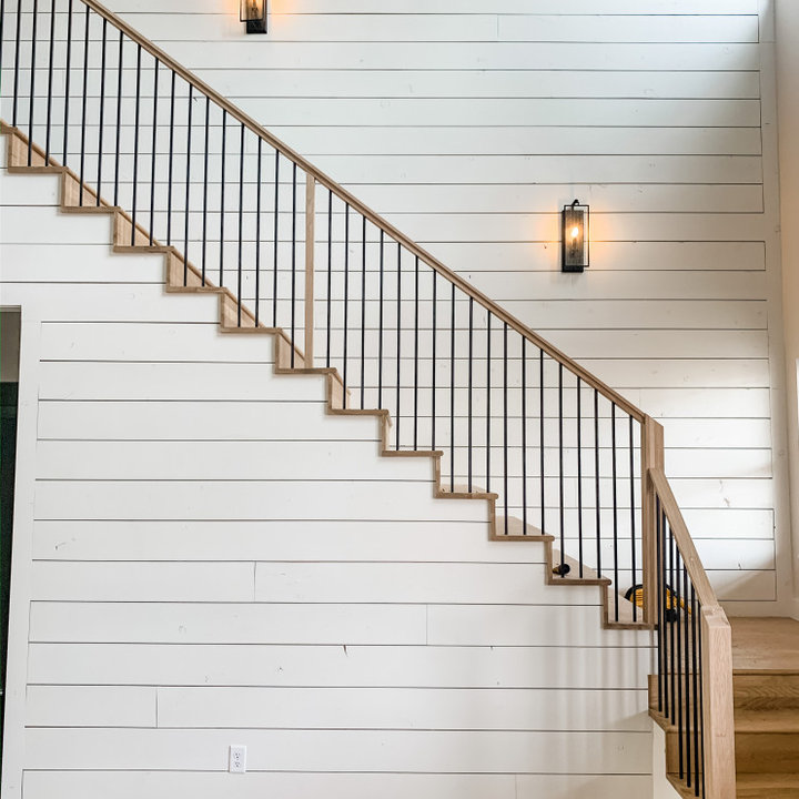 75 Beautiful Staircase with Tongue and Groove Walls Ideas and Designs ...