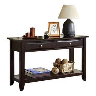 Benzara BM122924 Baldwin Contemporary Style Sofa Table,Espresso ...