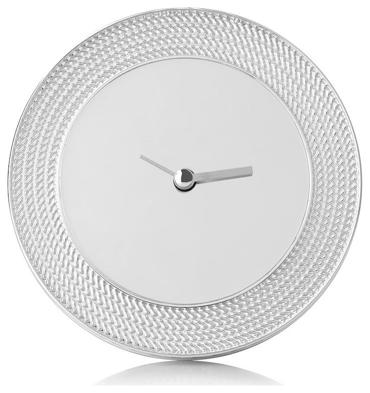 Vera Wang Wedgwood With Love Nouveau Silver Clock - Contemporary - Wall ...