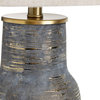 Trinity 28" Urn Table Lamp With Linen Drum Shade, Gray - Farmhouse ...