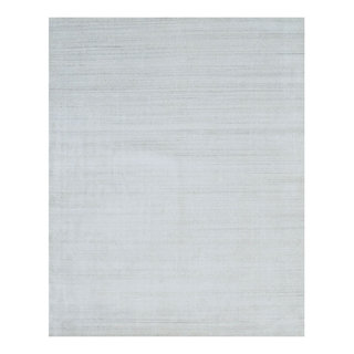 EORC Ivory Handmade Wool & Viscose Urban Rug 12' x 15', Rectangular 12 ...