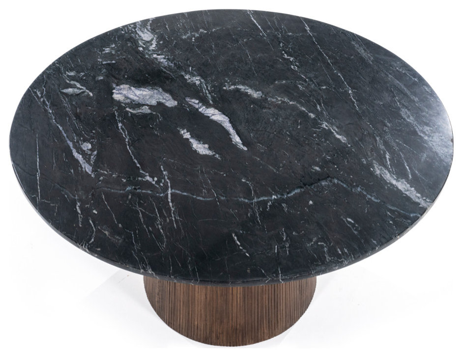 Round Marble Dining Table | Eleonora Maxim - Transitional - Dining ...