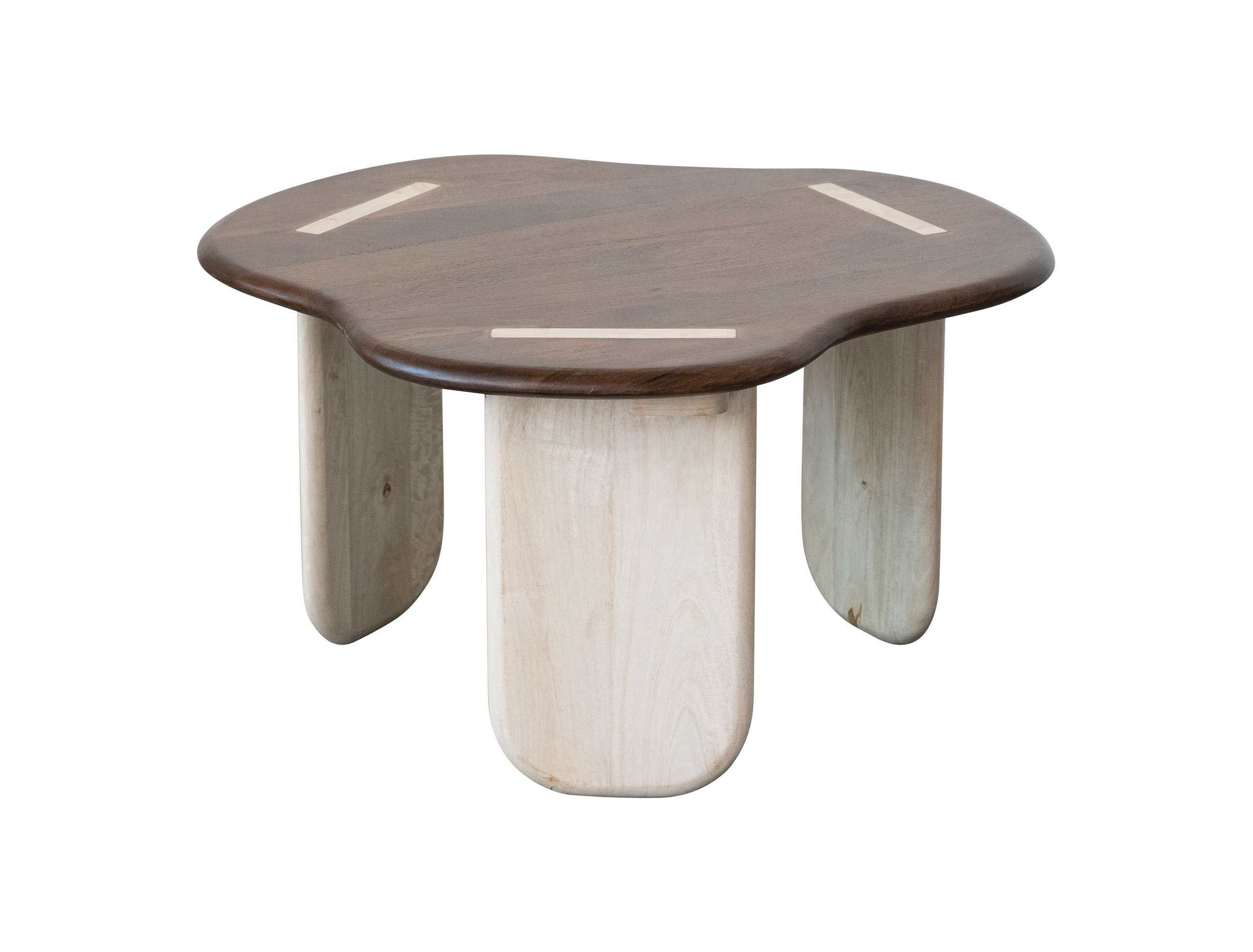 Mango Wood Organic Shaped Coffee Table, Walnut - Transitional - Coffee ...