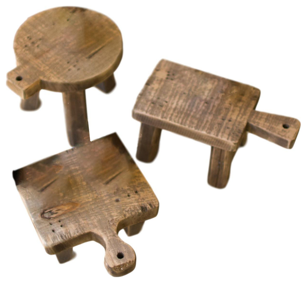 Adorable Mini Wooden 3-Piece Classic Shaped Cutting Board Riser Set ...