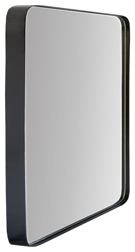 Highland Framed Rounded Rectangle Mirror, 24" x 36" - Transitional ...