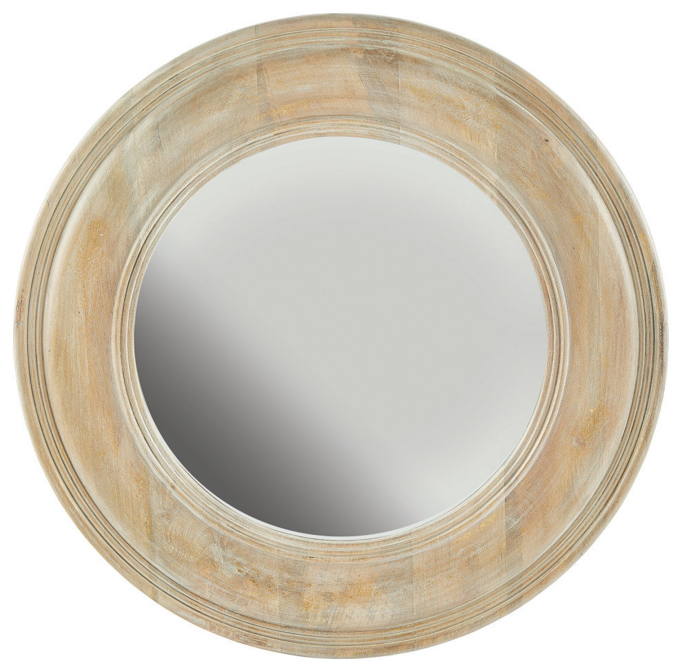 Capital Lighting White Washed Wooden Mirror 730205MM, White Washed Wood ...