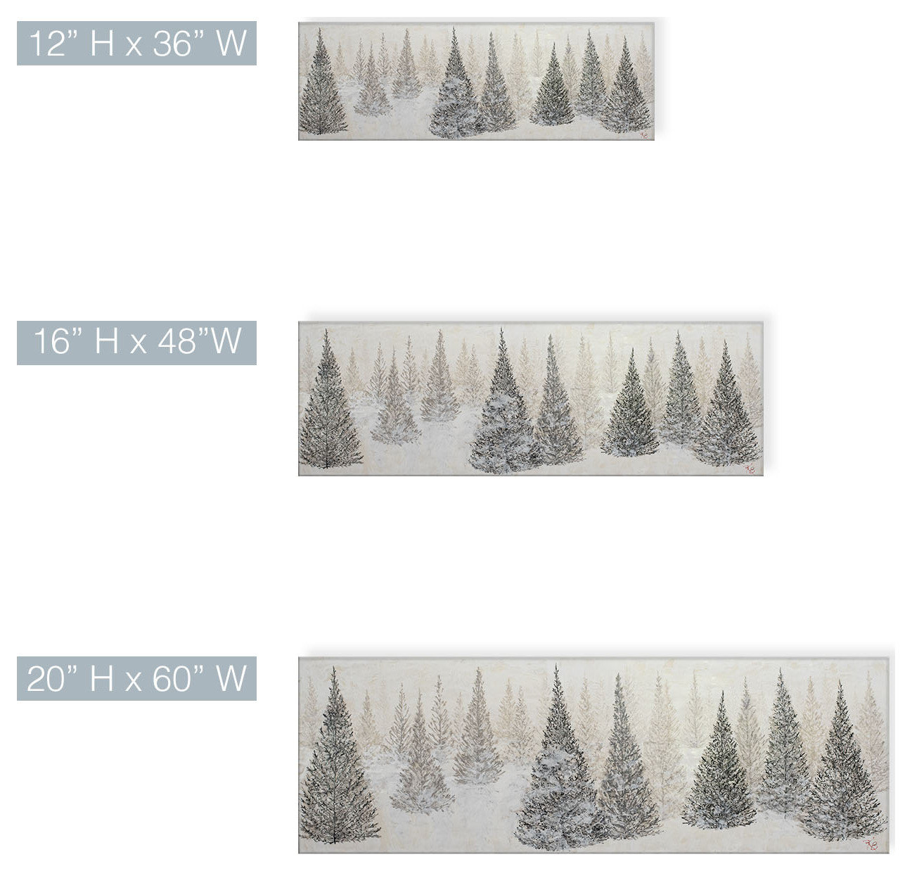 Monoscape XLVII Wrapped Canvas Wall Art by Karen Biery, 60"x20 ...