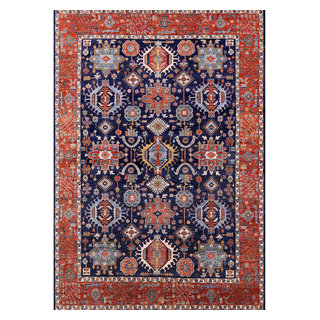 Ahgly Company Indoor Rectangle Mid-Century Modern Area Rugs, 5' x 7', 8 ...