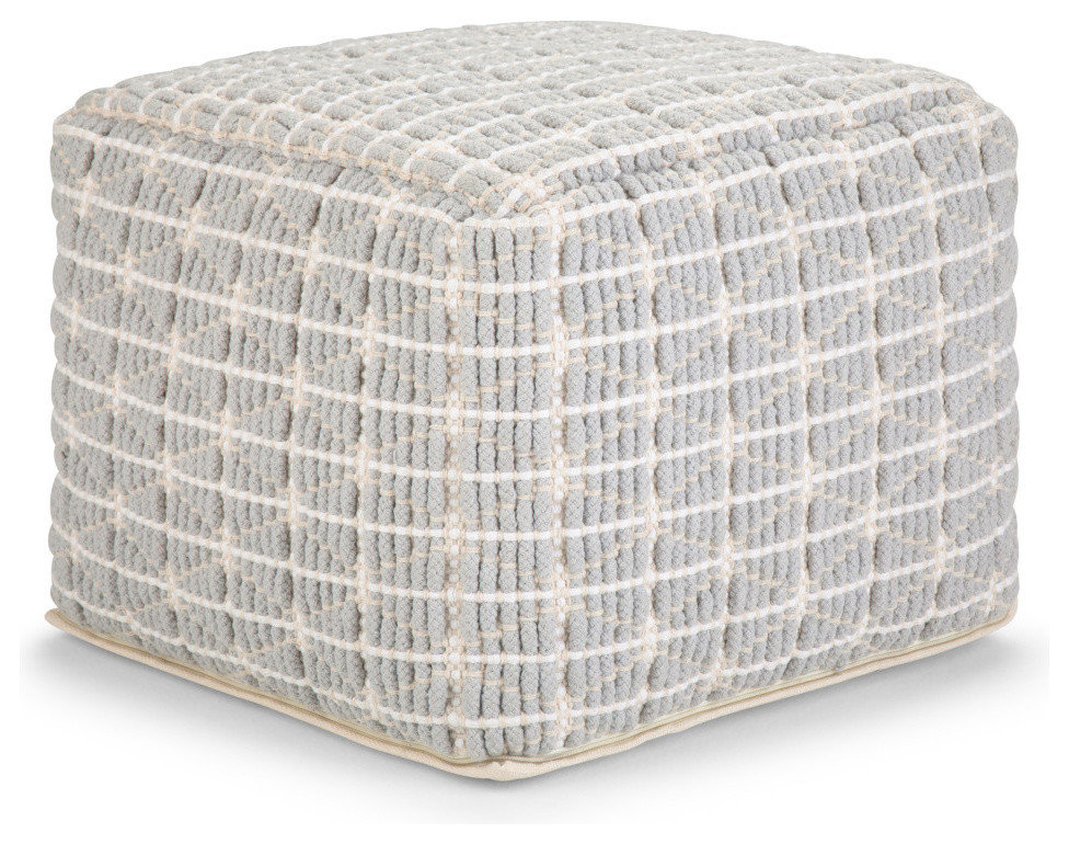 Noreen Square Pouf - Transitional - Floor Pillows And Poufs - by Simpli Home Ltd. | Houzz