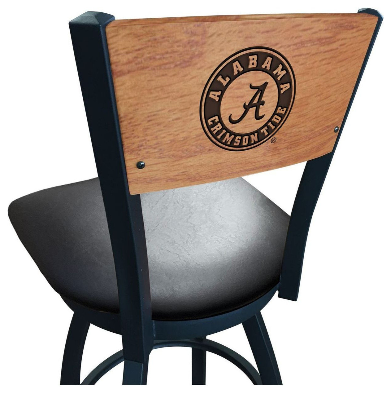 Holland L038 Engraved Alabama 30" Swivel Bar Stool - Black/Vinyl Seat ...