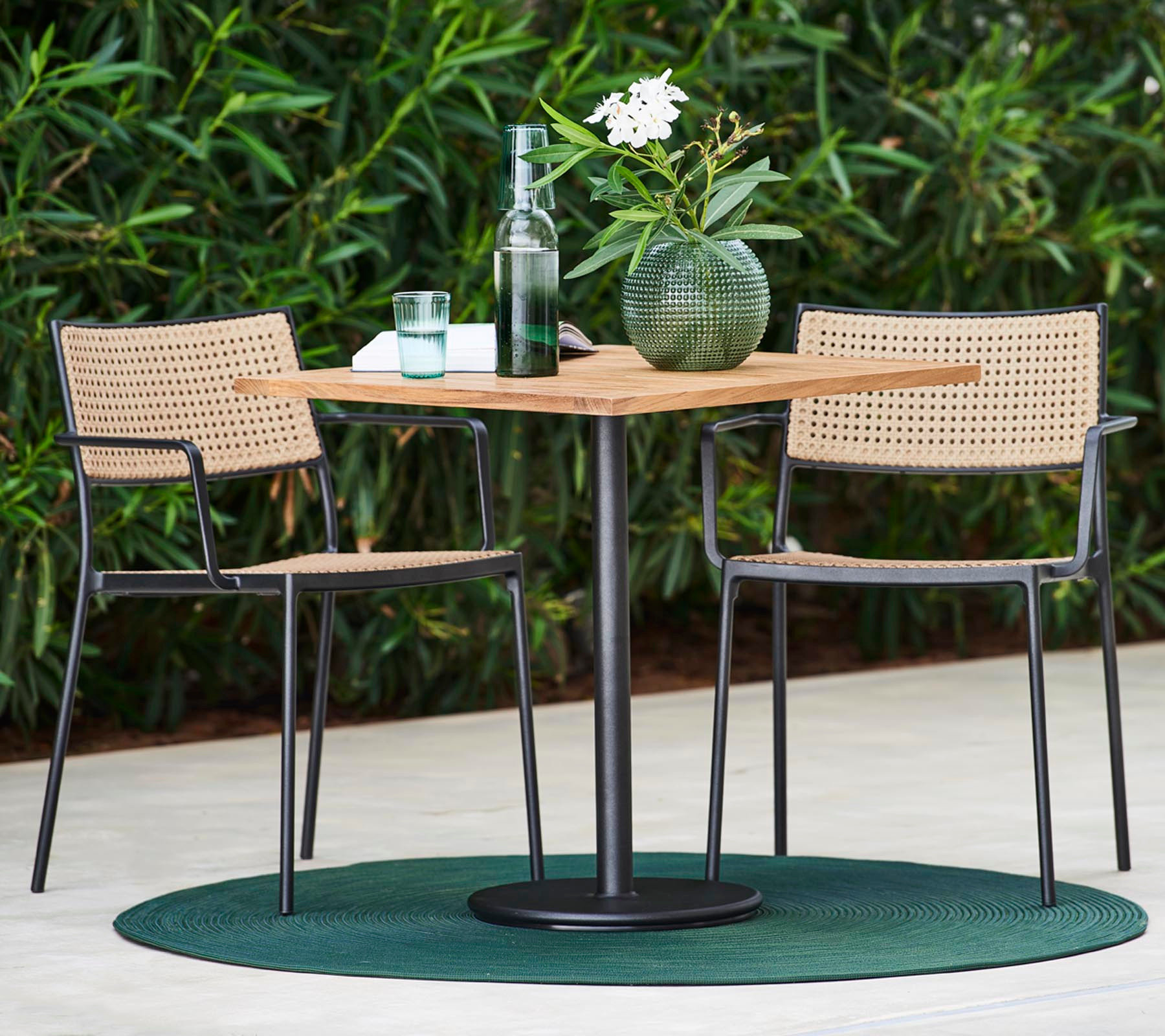 Cane-line Less armchair, stackable, Set of 2, 11430AIDL - Tropical ...