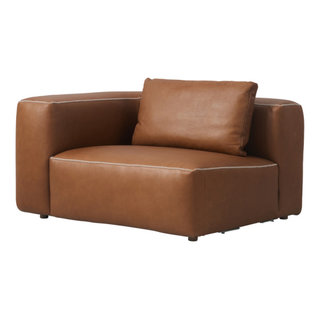 Brown Leather Modern Sectional Sofa, Andrew Martin Joshua ...