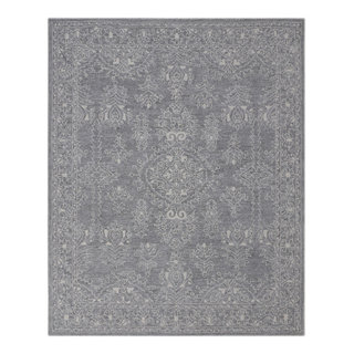 RugSmith Grey Hand Tufted Lyerly Area Rug, 8' x 10' - Traditional ...