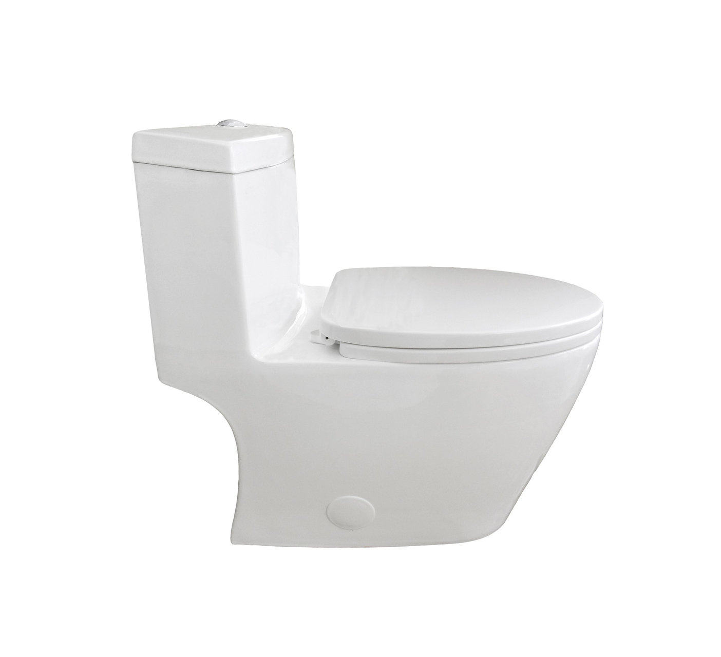 Eviva Softy Elongated Cotton White One-Piece High Efficiency Toilet ...