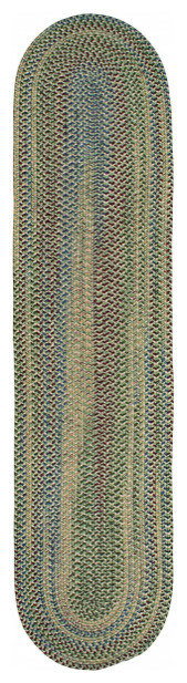 Colonial Mills Rug Worley Runner Moss Green Runner, Oval, 2X9 ...
