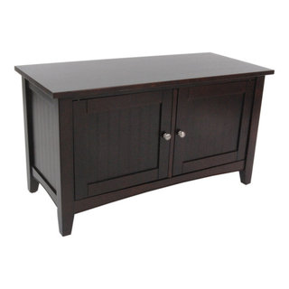 Shaker Cottage Storage Cabinet Bench Espresso - Transitional - Storage ...