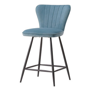 Alexis 20'' Wide Square Side Table in Nickel - Midcentury - Bar Stools ...