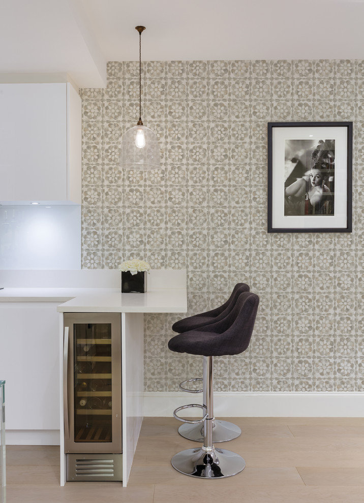 Izeda Taupe Floral Tile Wallpaper, Bolt - Contemporary - Wallpaper - by ...