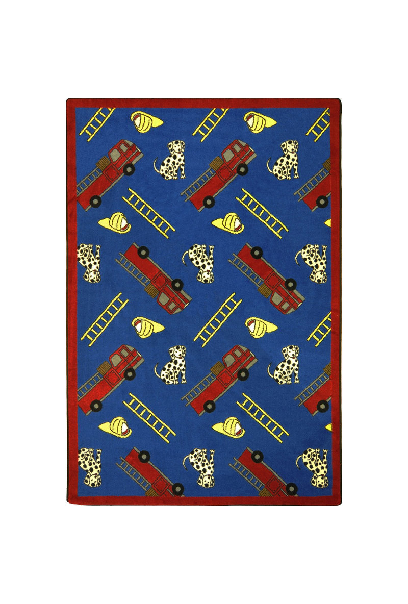 Playful Patterns, Children's Area Rugs Hook and Ladder Rug, 5'4" x 7'8 ...