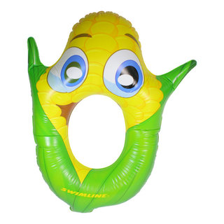 Inflatable Yellow and Green Corn On the Cob Swimming Pool Float 44 ...