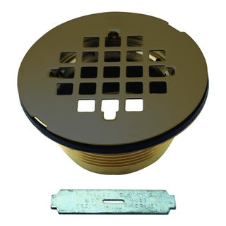 Brass Body Compression Shower Drain With Grid In Oil Rubbed Bronze ...