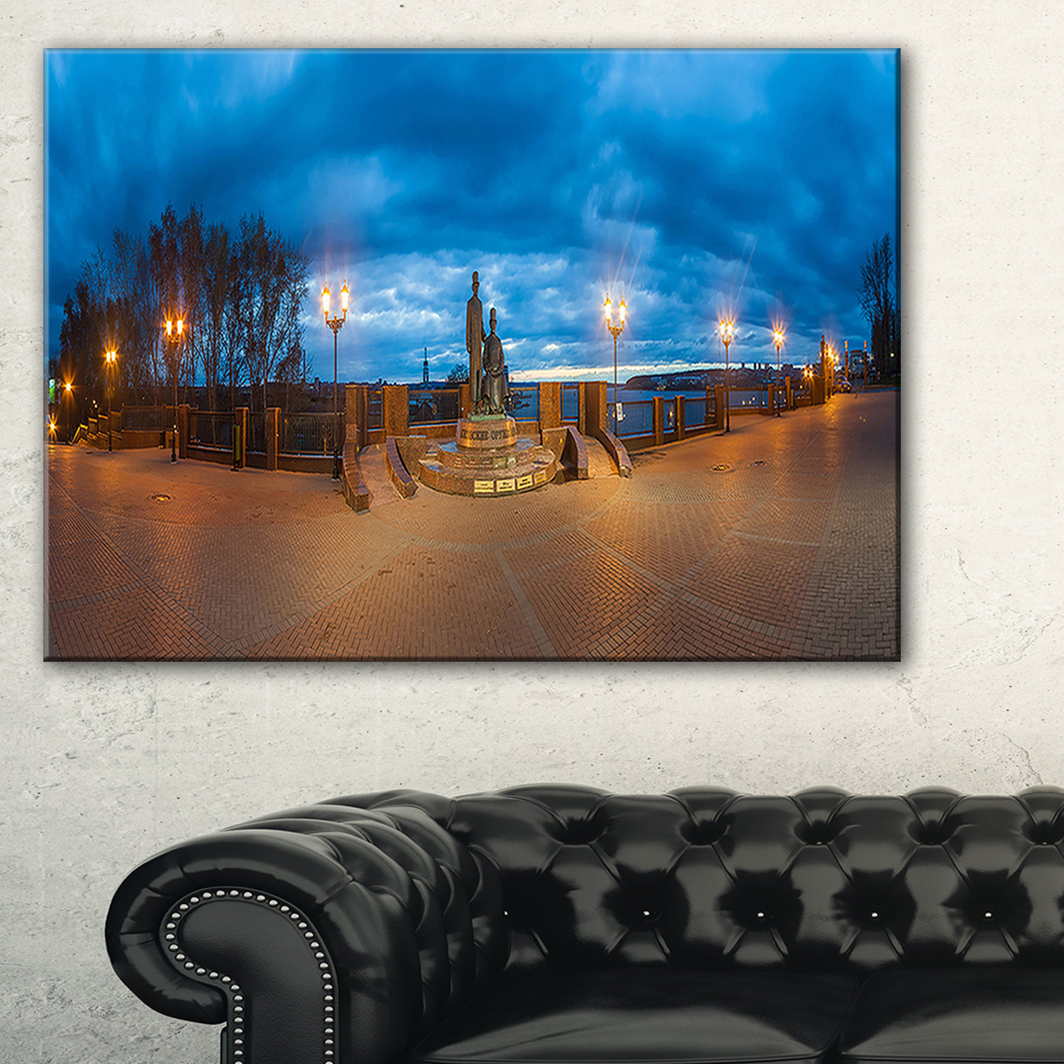 "Monument To Armories Panorama" Landscape Print Wall Artwork, 60"x28 ...