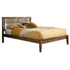Loafey Mid-Century Modern Solid Walnut Wood Window-Pane Style Bed, Full ...