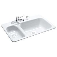 High-Low Double Bowl, Self Rimming - Contemporary - Kitchen Sinks - by ...