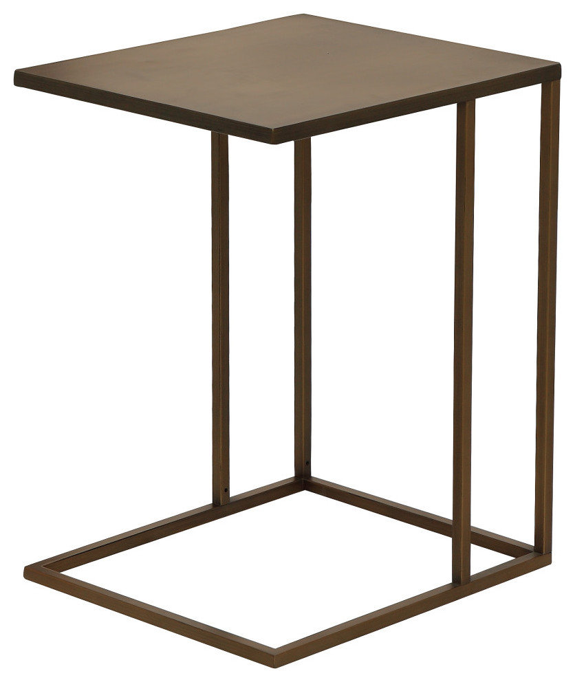 Dash Side Table, Brushed Brass - Transitional - Side Tables And End ...