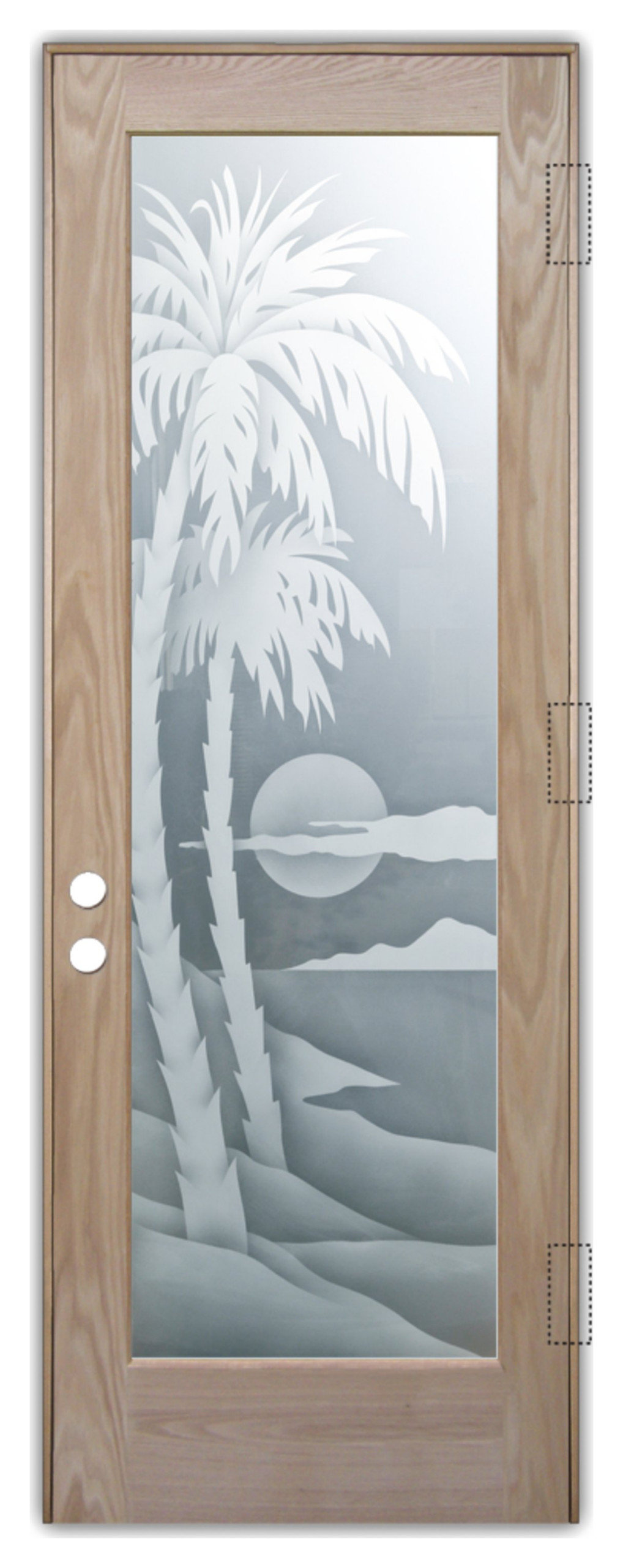 Front Door - Palm Sunset - Fiberglass Smooth - 30" x 80" - Book/Slab ...
