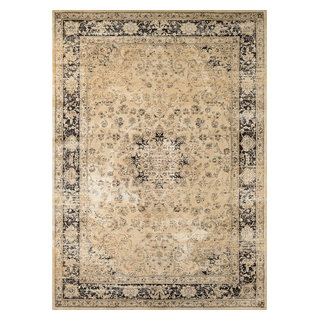 Couristan Zahara 0428 Red And Black And Oatmeal Rug, 2'x3', 5'3"x7'6 ...