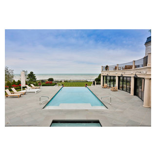 Wilmette, IL Rectilinear Swimming Pool with Separate Hot Tub ...