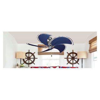 Nautical Ceiling Fans - Beach Style - Living Room - Miami - by Dan's ...