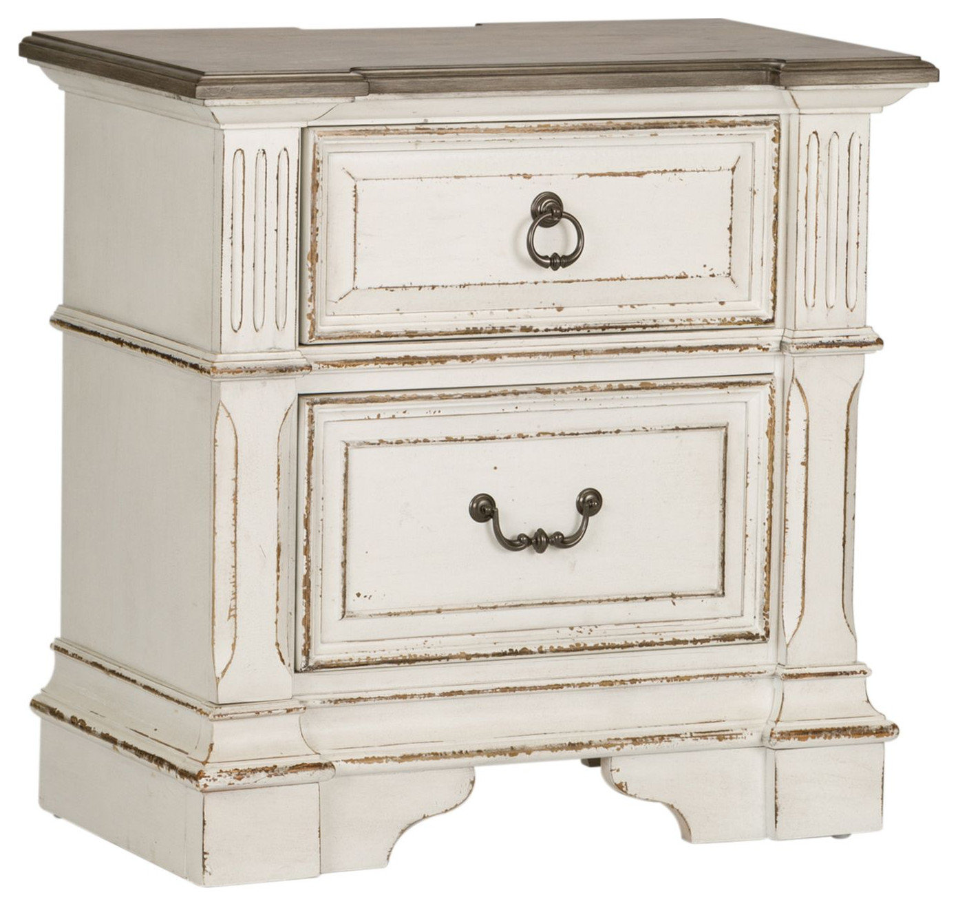 Evaeh Queen Upholstered Sleigh Bed, Dresser & Mirror, Night Stand ...