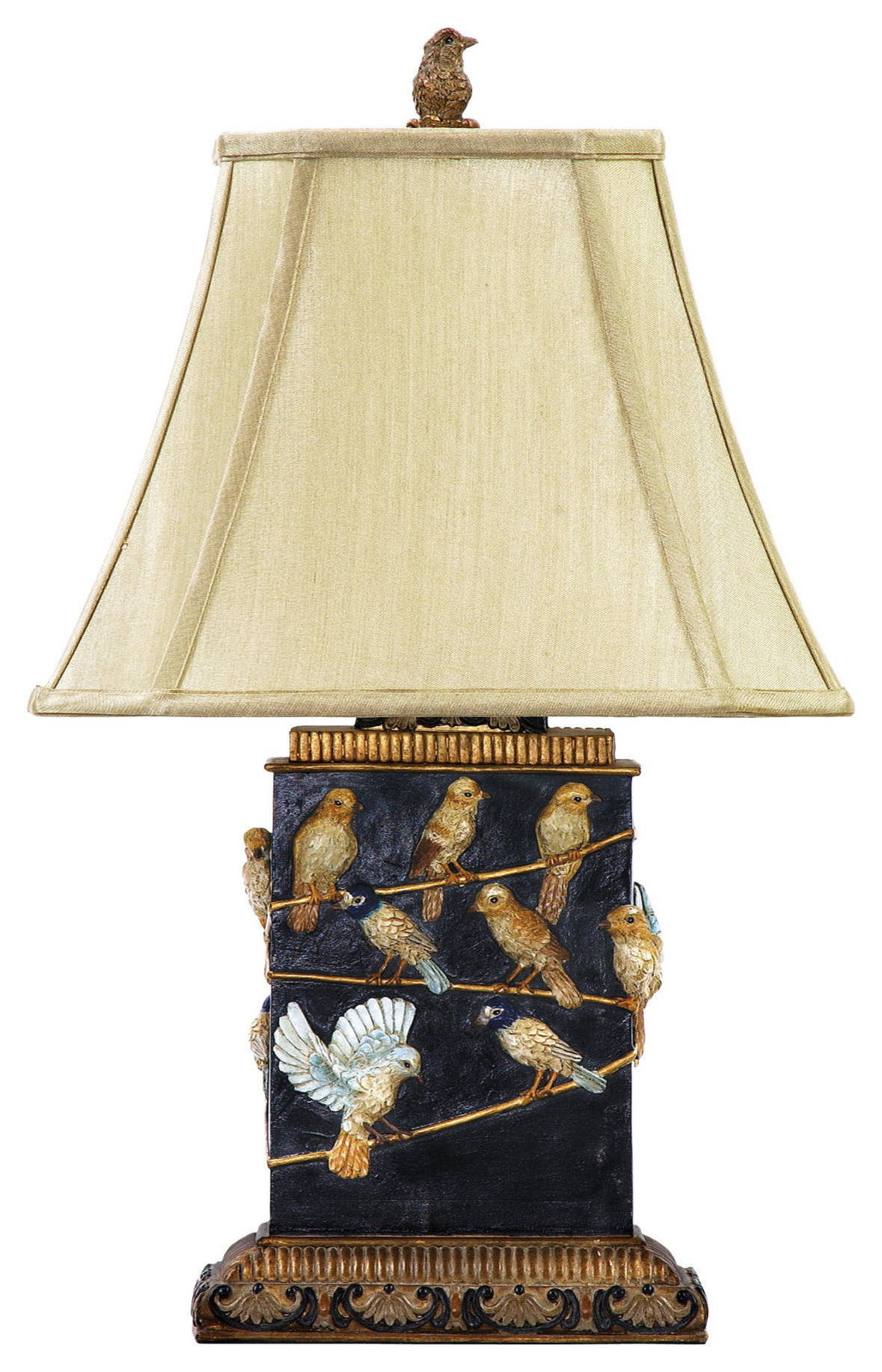 93-530 Birds On Branch Table Lamp, Black - Traditional - Table Lamps ...
