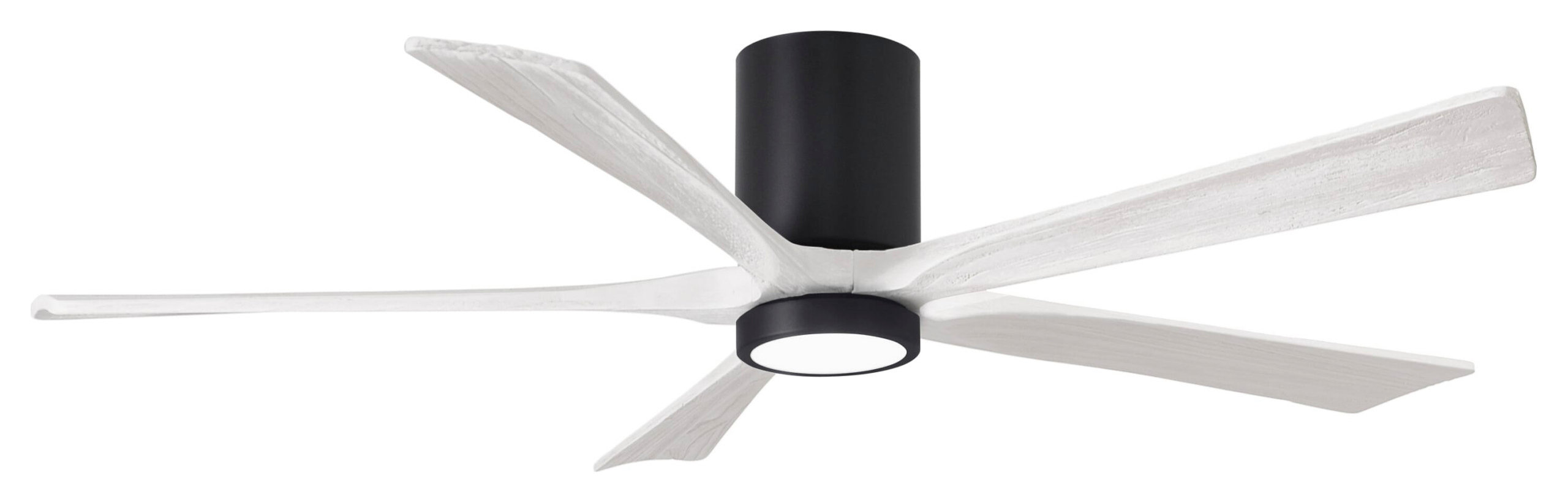 Irene 6-Speed DC 60" Ceiling Fan w/ Integrated Light Kit in Matte Black ...