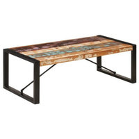 vidaXL Coffee Table Multicolor Solid Reclaimed Wood 47.2 in long ...
