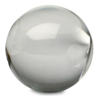 Luxe Solid Crystal 3" Dia Round Sphere | Decorative Ball Glass Clear ...