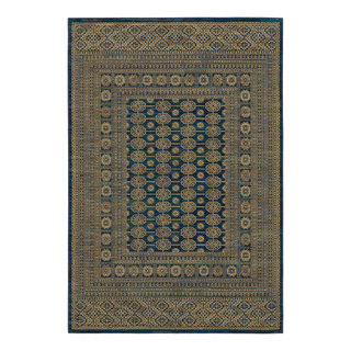 Oriental Weavers ANKARA 602K5 Traditional Blue/ Gold Rectangle Area Rug ...
