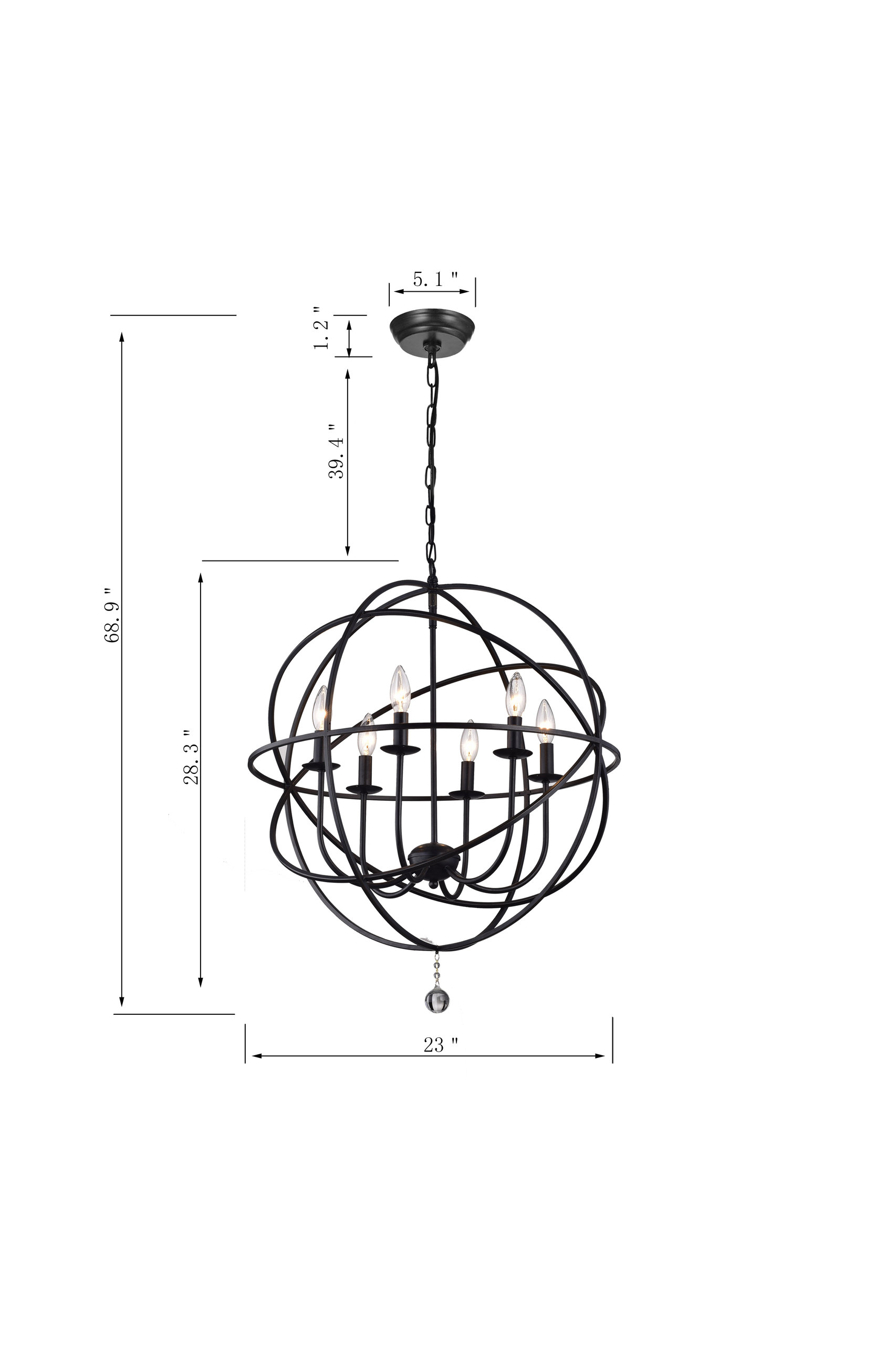 Devos 6-Light Globe Pendant - Pendant Lighting - by Greenville ...