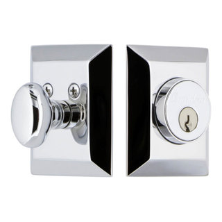 Grandeur Fifth Avenue Square Single Cylinder Deadbolt - Transitional ...