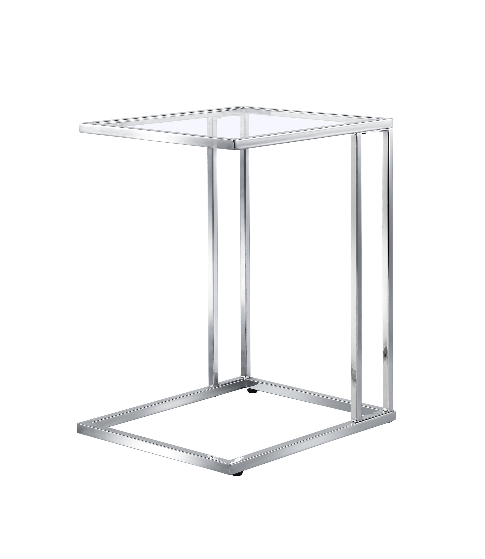 Provenzano Glass Top C Table, Chrome - Contemporary - Side Tables And ...