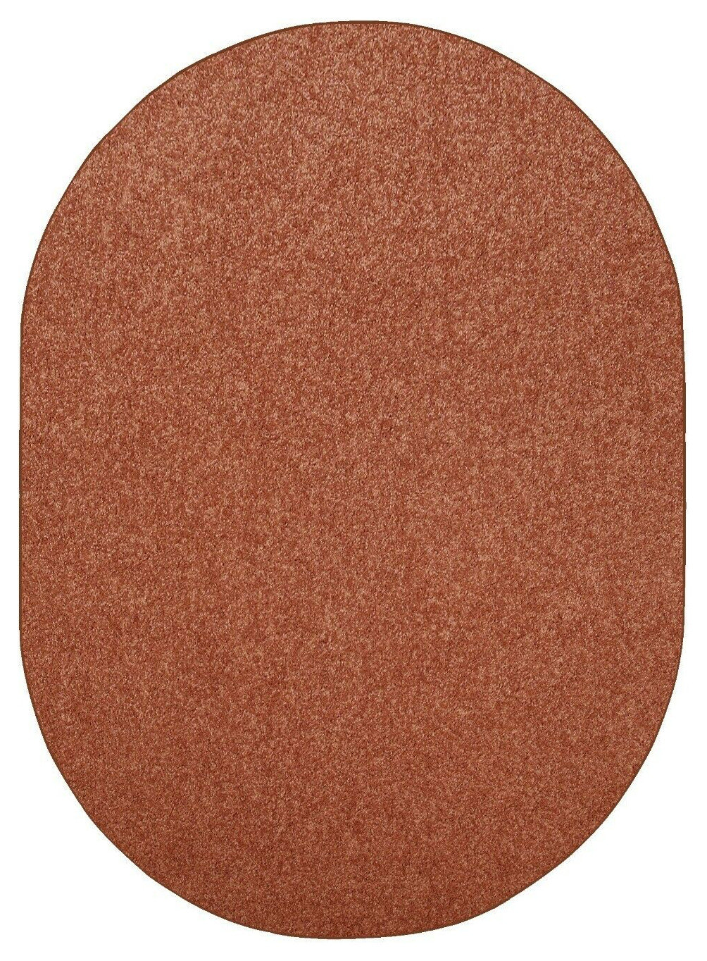 Furnish My Place Rust Solid Color Rug Made In Usa, 4' x 18' Oval ...